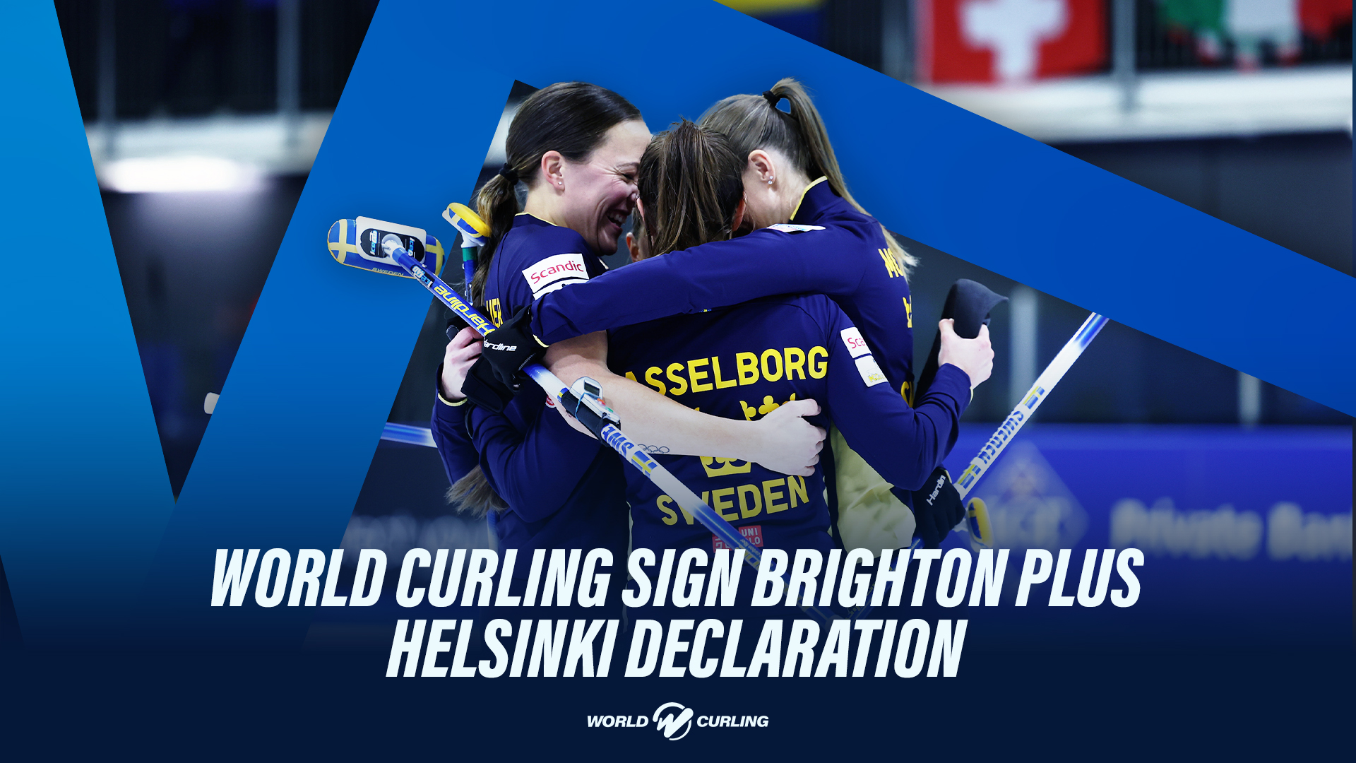 World Curling sign Brighton Plus Helsinki Declaration - World Curling